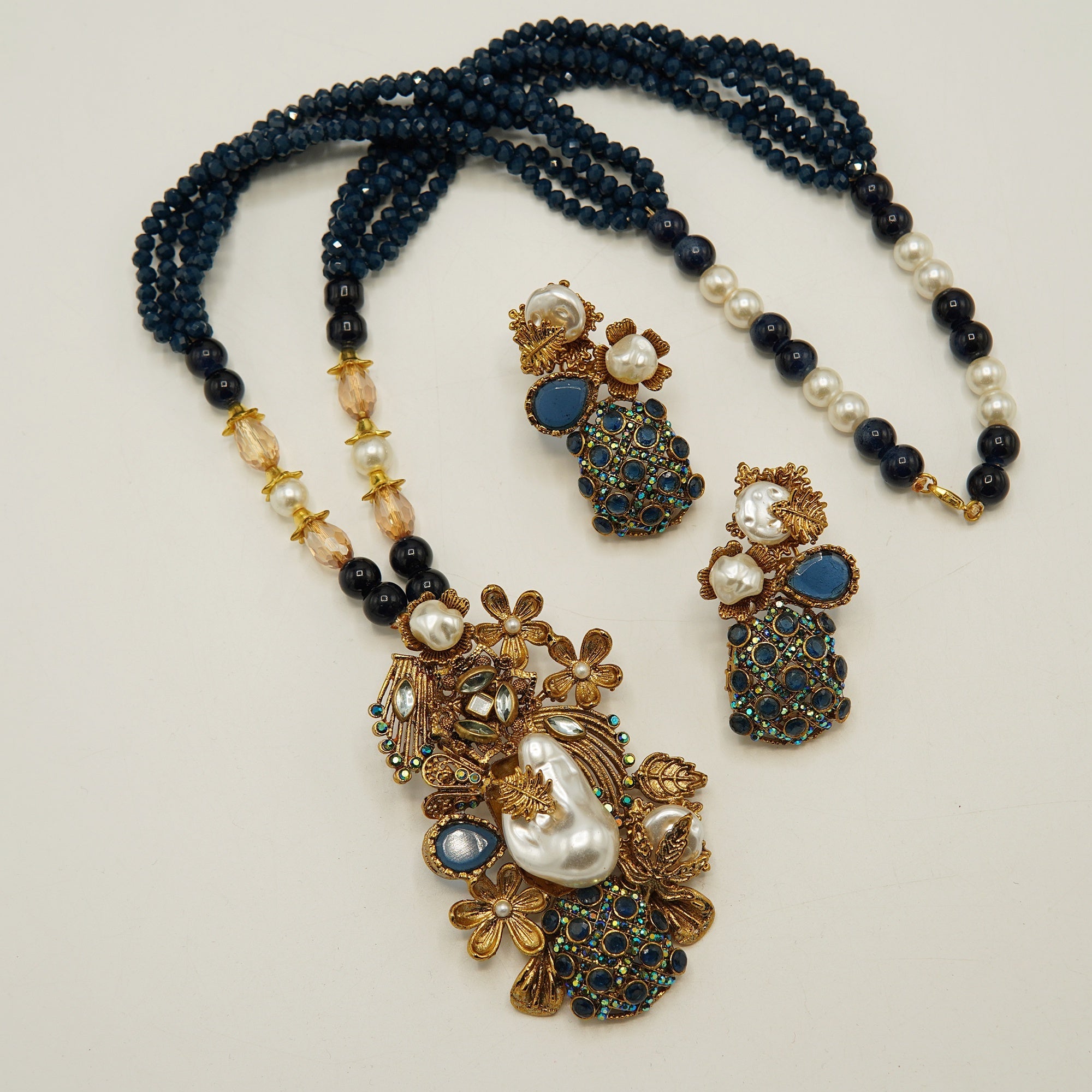 Real Mother Of Pearl Madarasi Style Mala Set – tlmjewels